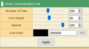 Online Image Editor : Drawing Concentrated Lines on Images | PEKO STEP