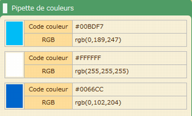 Éditeur d'image en ligne : Pipette de couleurs : Obtenir les valeurs d ...